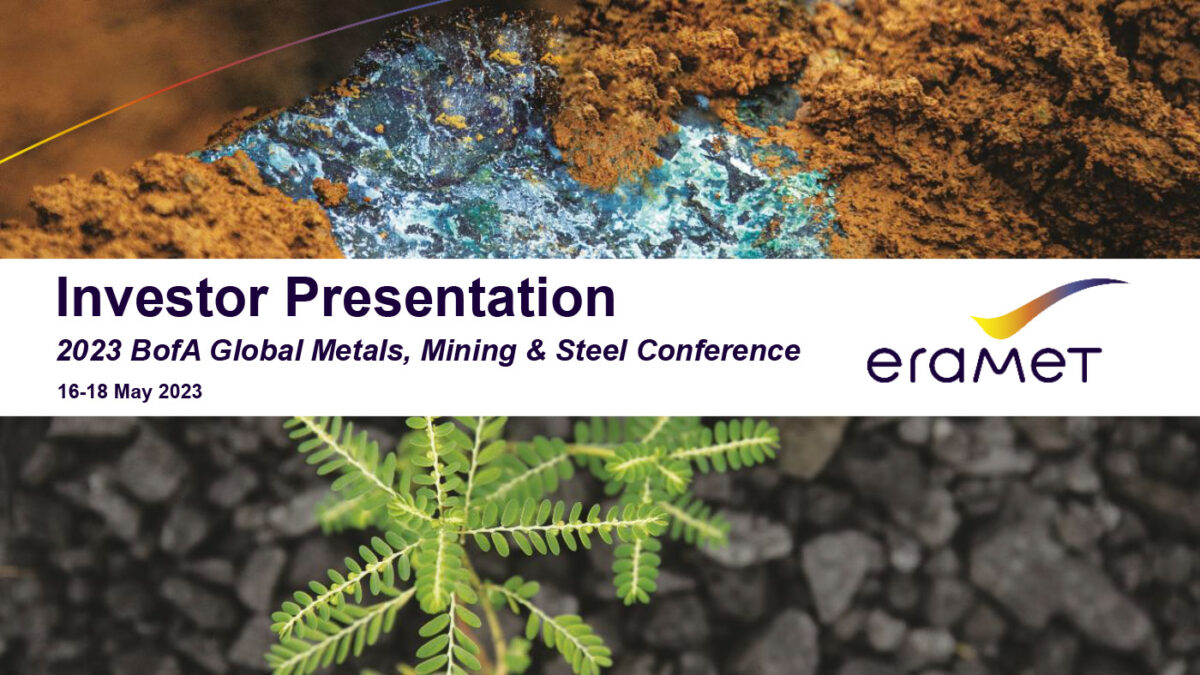 Eramet: Investor Presentation - May 2023 - News - Eramet