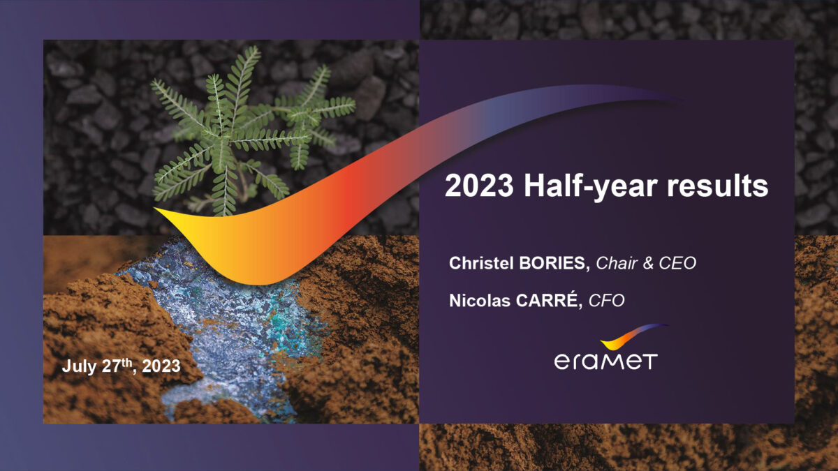 Eramet: 2023 half-year results presentation - News - Eramet